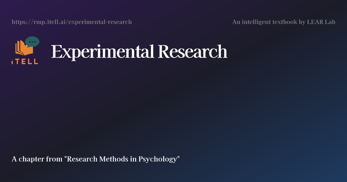 Experimental Research | Research Methods in Psychology